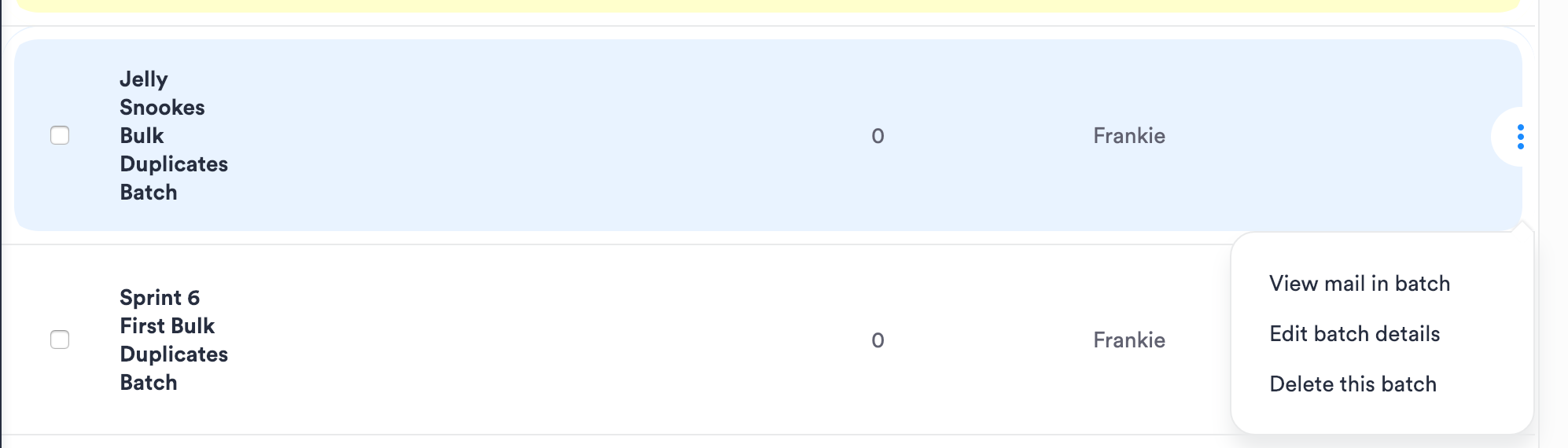 Reassign & Delete Batches – Fireside
