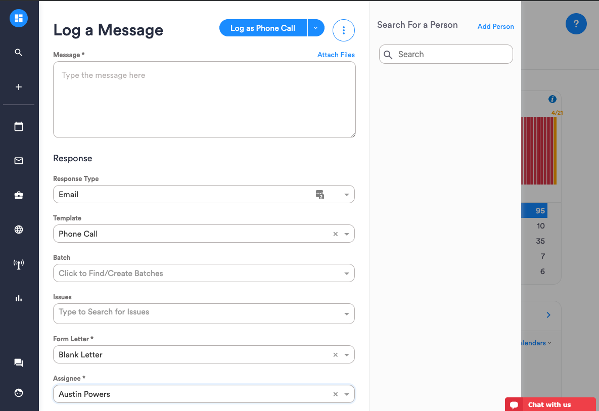 Fireside State Log a Message – Fireside