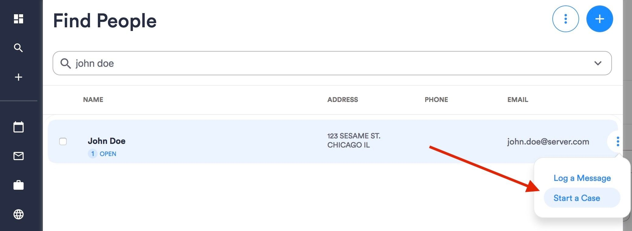 Fireside State Start a New Case – Fireside