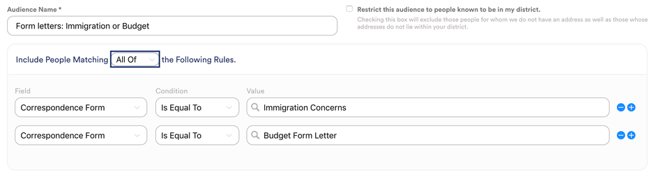 Example Audience: Multiple Form Letters – Fireside