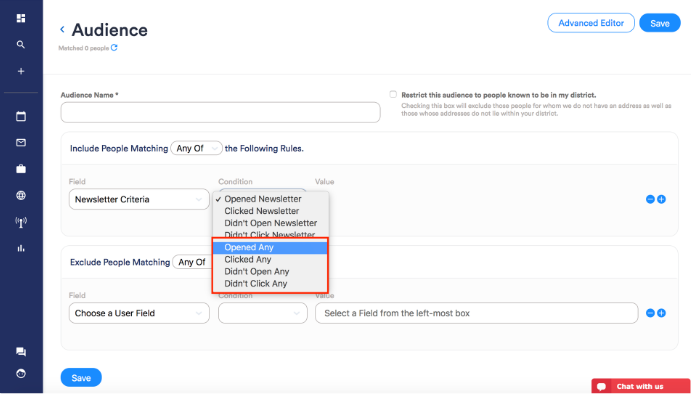 Example Audience: Newsletter Statistics – Fireside