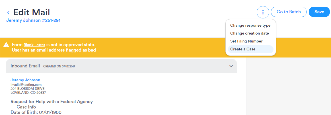 How to convert online casework requests into cases – Fireside
