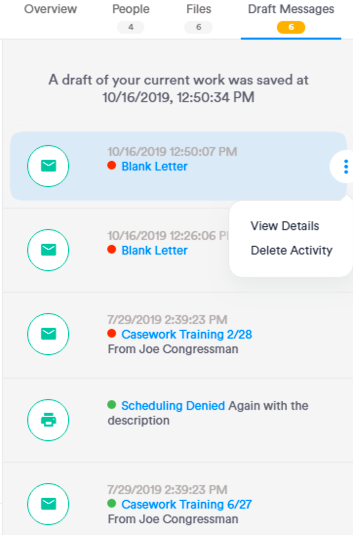 Fireside State Casework Files, Attachments, and Draft Messages – Fireside