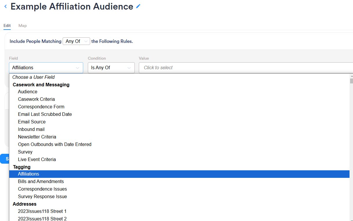 Example Audience: Affiliation – Fireside